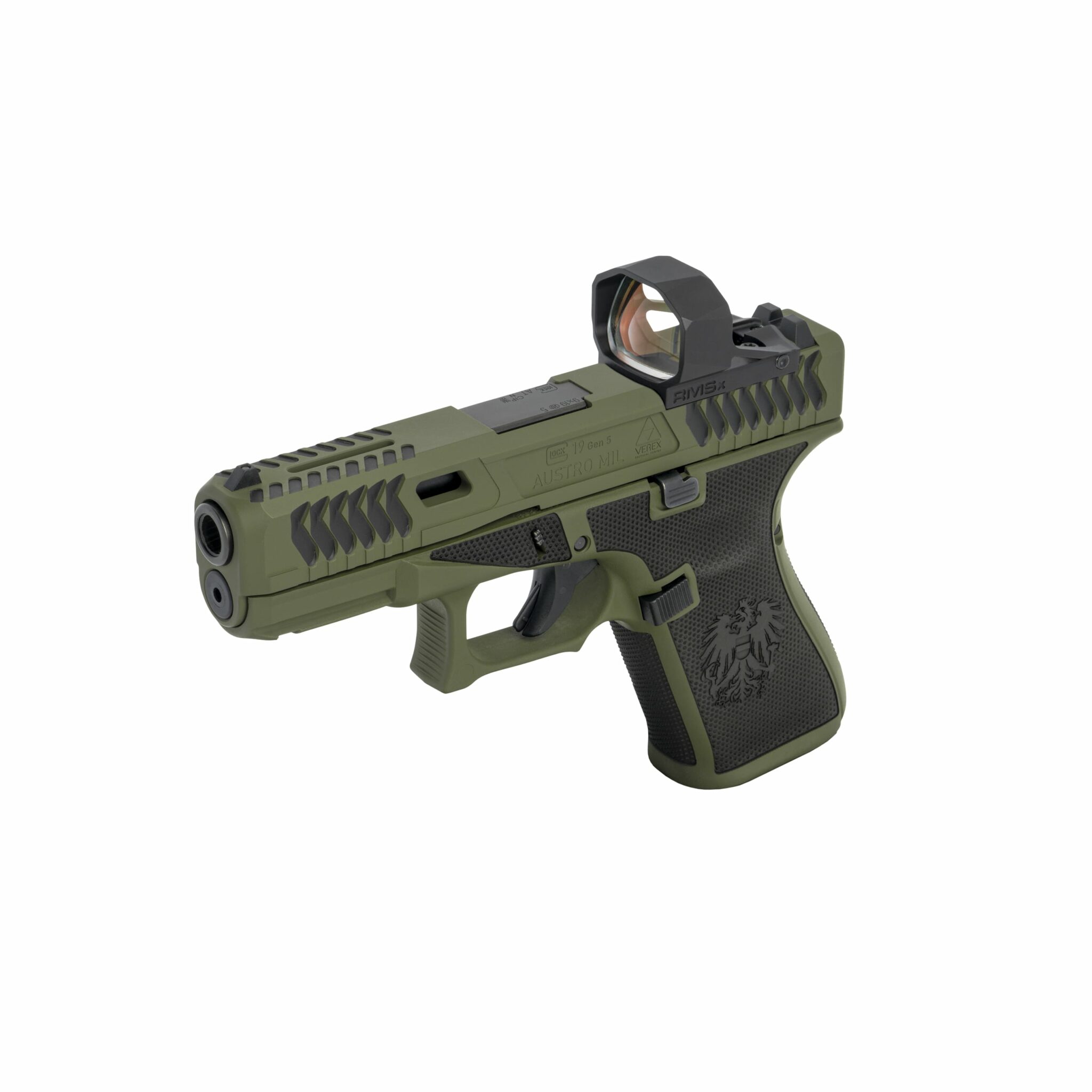 Glock 19 Gen5 MOS + VEREX Tactical Modification "Austro Mil" – VEREX ...